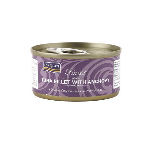 Fish 4 cats Can Tuna Fillet With Anchovy 70g – Pets Pantry
