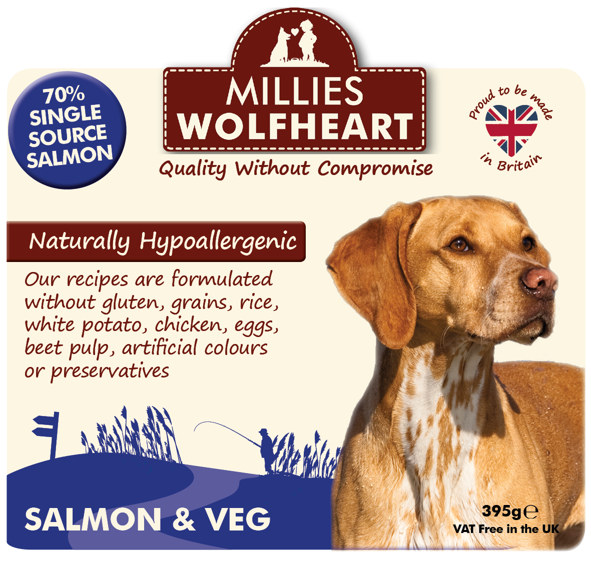 Millies Wolfheart Salmon & Veg Wet Food 395g - Premium Wet Nutrition ...